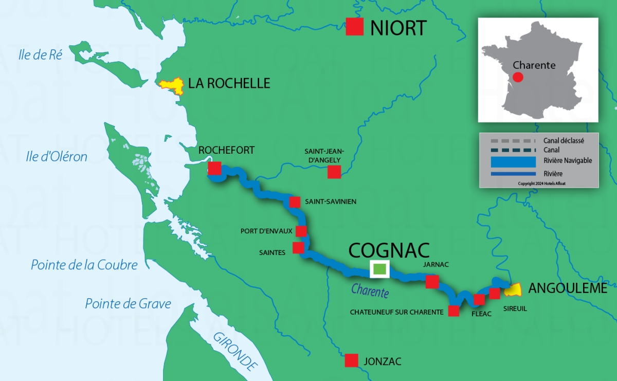 France Passion Plaisance cruise routes for River Charente
