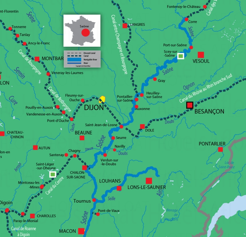 Locaboat renstal cruises on the rivers Saone and Doubs in France
