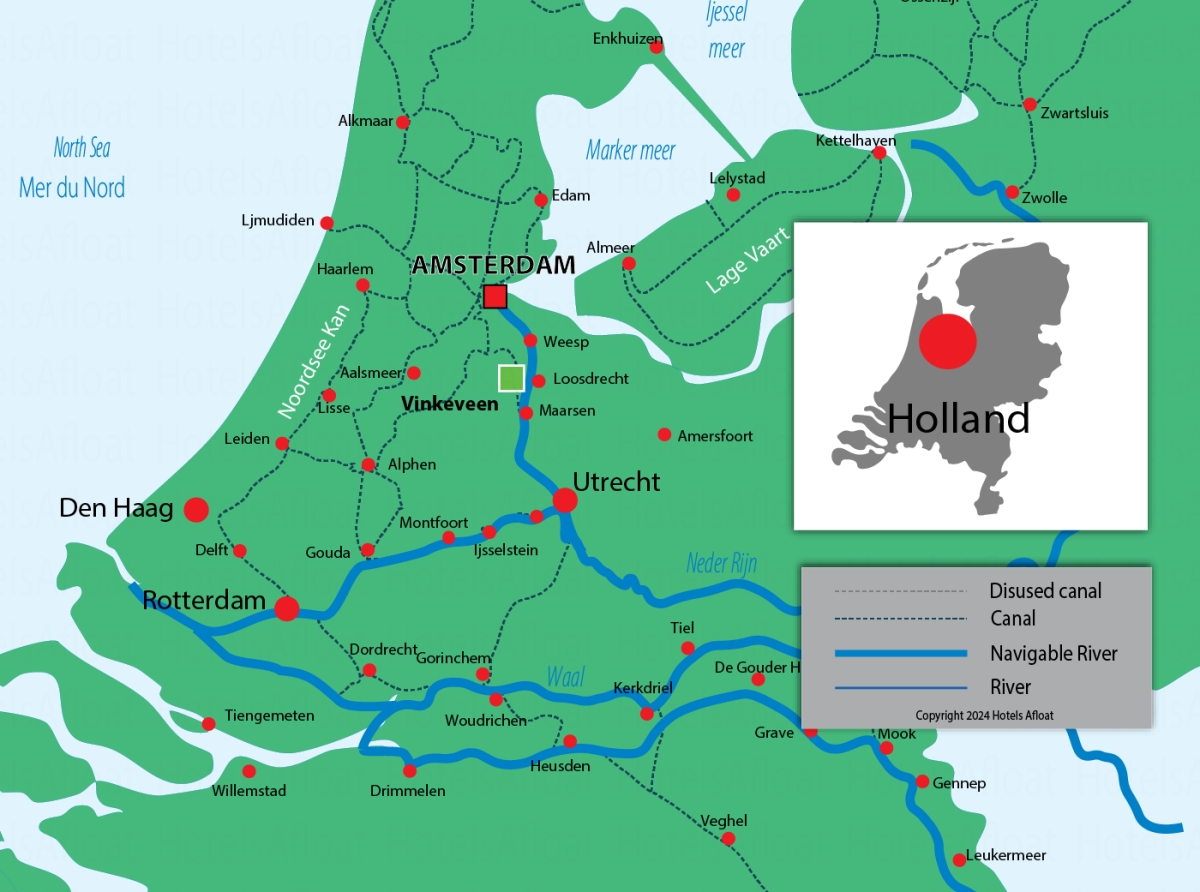 Le Boat cruise routes for Holland