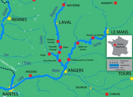 Cuises destinations on the rivers in Anjou